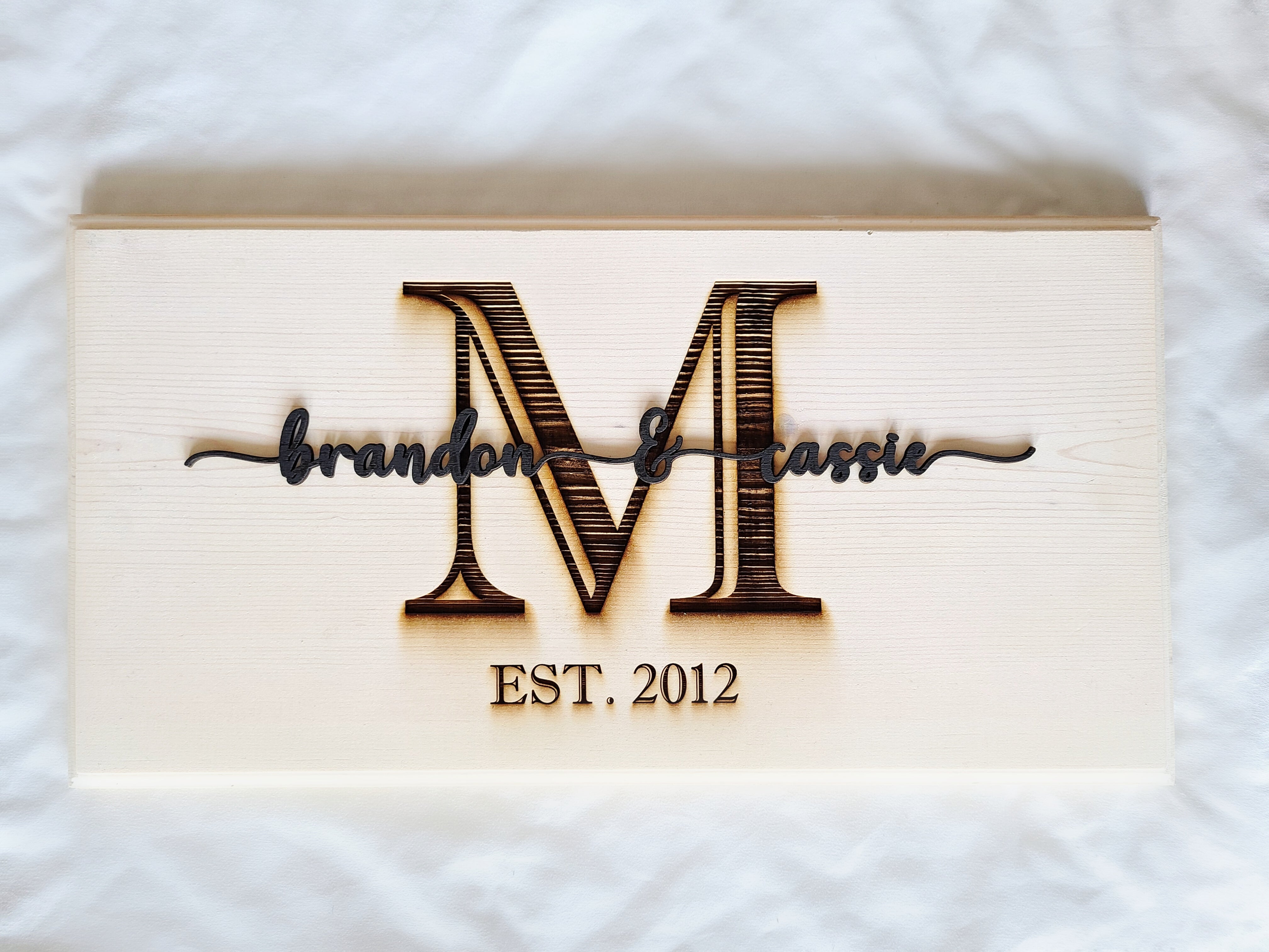 Double Layer Monogram Sign | Hallman Handcrafted